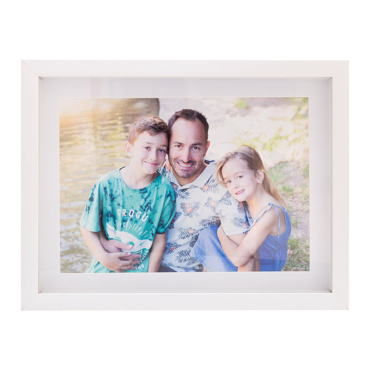 Photo Frame with your picture!- A4 21x30cm - Shadow Box - Black/White ...