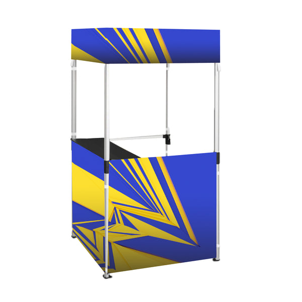 Kiosk 1 x 1m, Aluminium Frame with Shelf and Carry Bag – Canvas & More