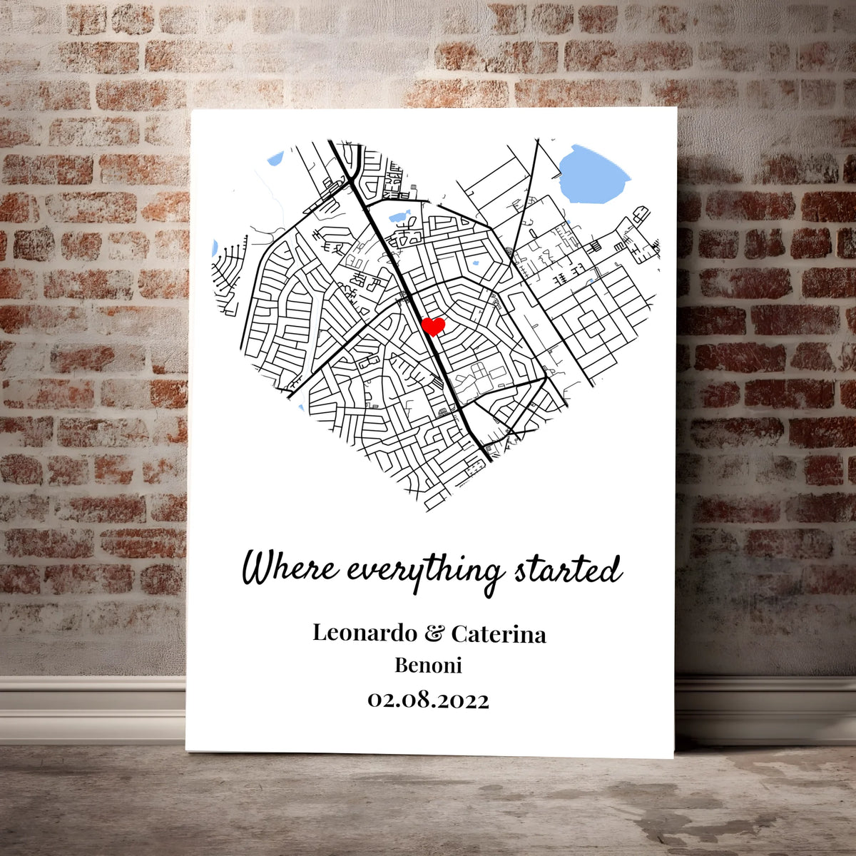 Where Everything Started | Personalized Map Canvas – Canvas & More