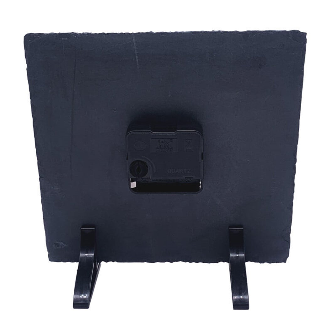 Slate Stone Photo Clock on Stand - SQUARE 200X200mm – Canvas & More