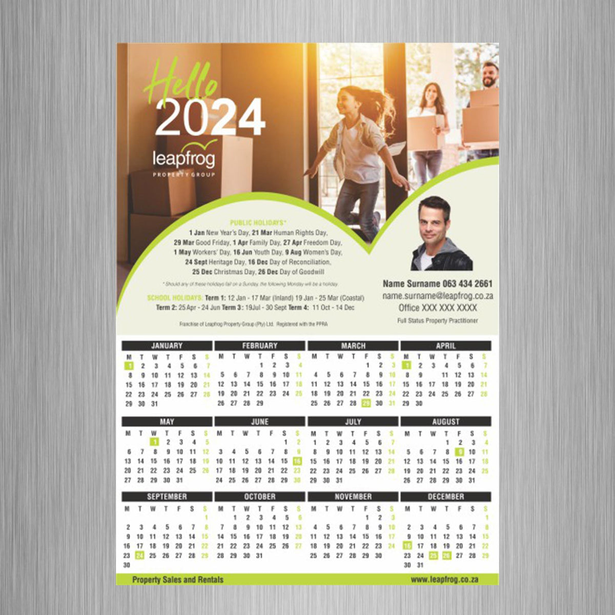 Branded Magnetic Fridge Calendars A5 - Bulk pack options – Canvas & More