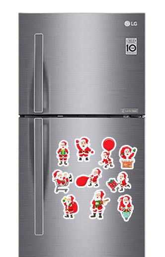 Santa Photo Fridge Magnets - (10 PER PACK) (UK) – Canvas & More